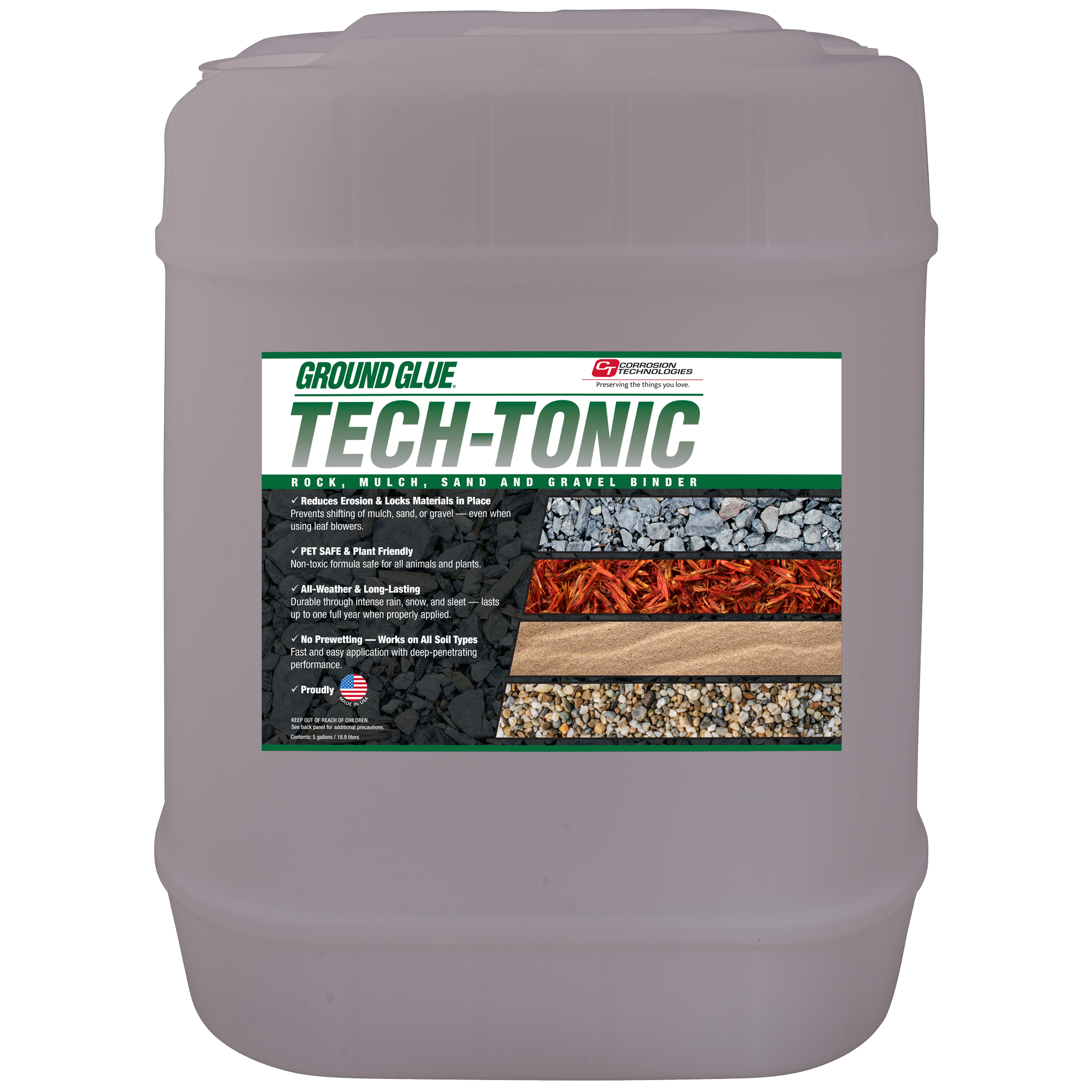Ground Glue Tech-Tonic Rock, Mulch, Sand and Gravel Binder – Corrosion ...