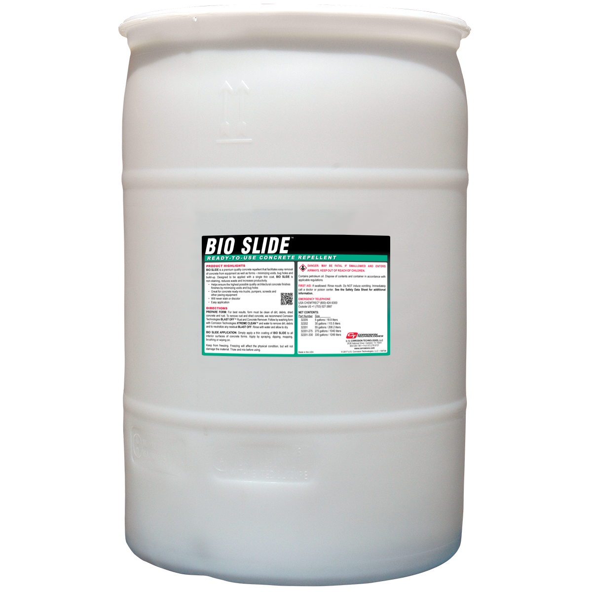 Bio Slide concrete form release – Corrosion Technologies