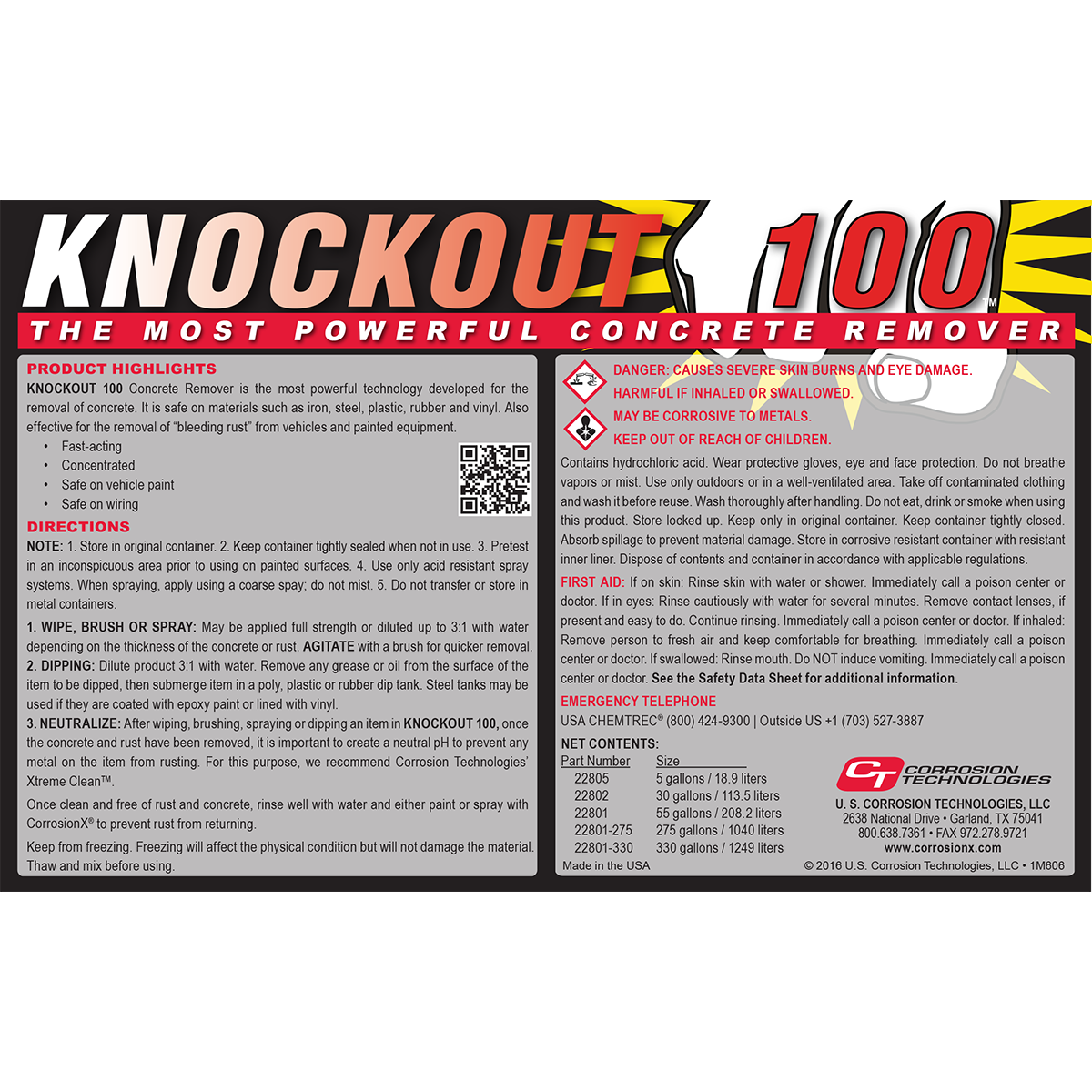 Knockout 100 heavy-duty concrete remover – Corrosion Technologies